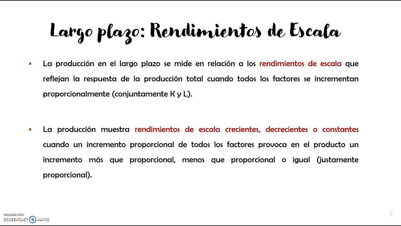 Tema 4.3 -  Rendimientos de Escala