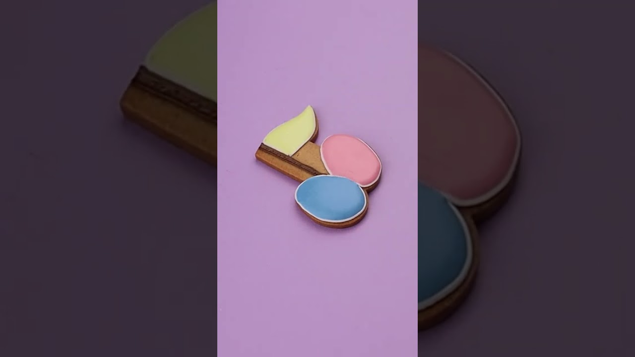 Easter Egg Hunt Biscuit Icing | Hand-Iced Biscuit #easter #cookieart #cookies #biscuits #eastereggs