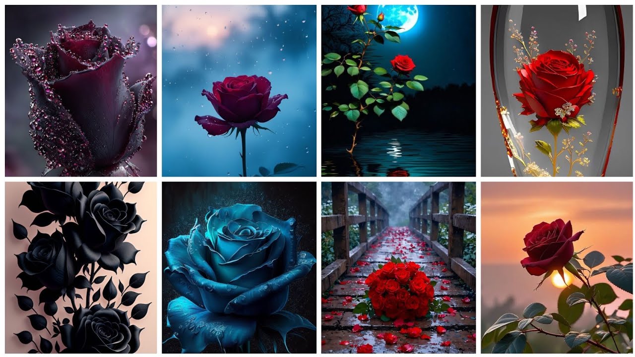  Most Beautiful Red Rose Flowers 🌹 Red Rose HD Photos & Wallpaper Collection | gulab photo, pics