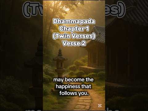 Dhammapada : Chapter 1(Twin Verses) - Verse 2