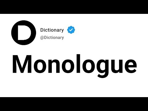 Monologue Meaning In English