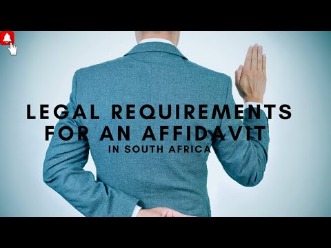 [L205] LEGAL REQUIREMENTS FOR AN AFFIDAVIT IN SOUTH AFRICA