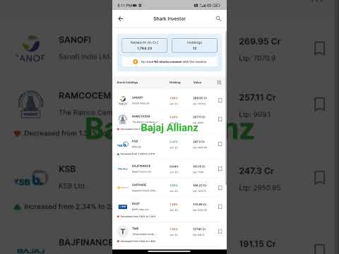 Bajaj Allianz Life Insurance Holding #stocks