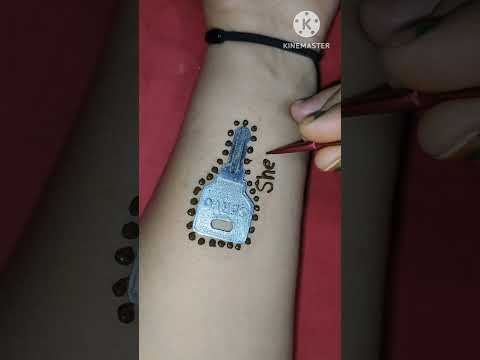 Varil, key 🗝️🗝️,se ❤️ Sherni ❤️ name ka tattoo mehndi design video #trending #shortvedio