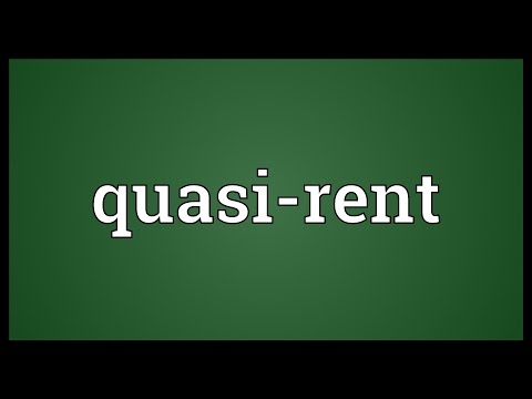 Quasi-rent Meaning
