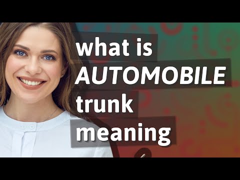 Automobile trunk | meaning of Automobile trunk