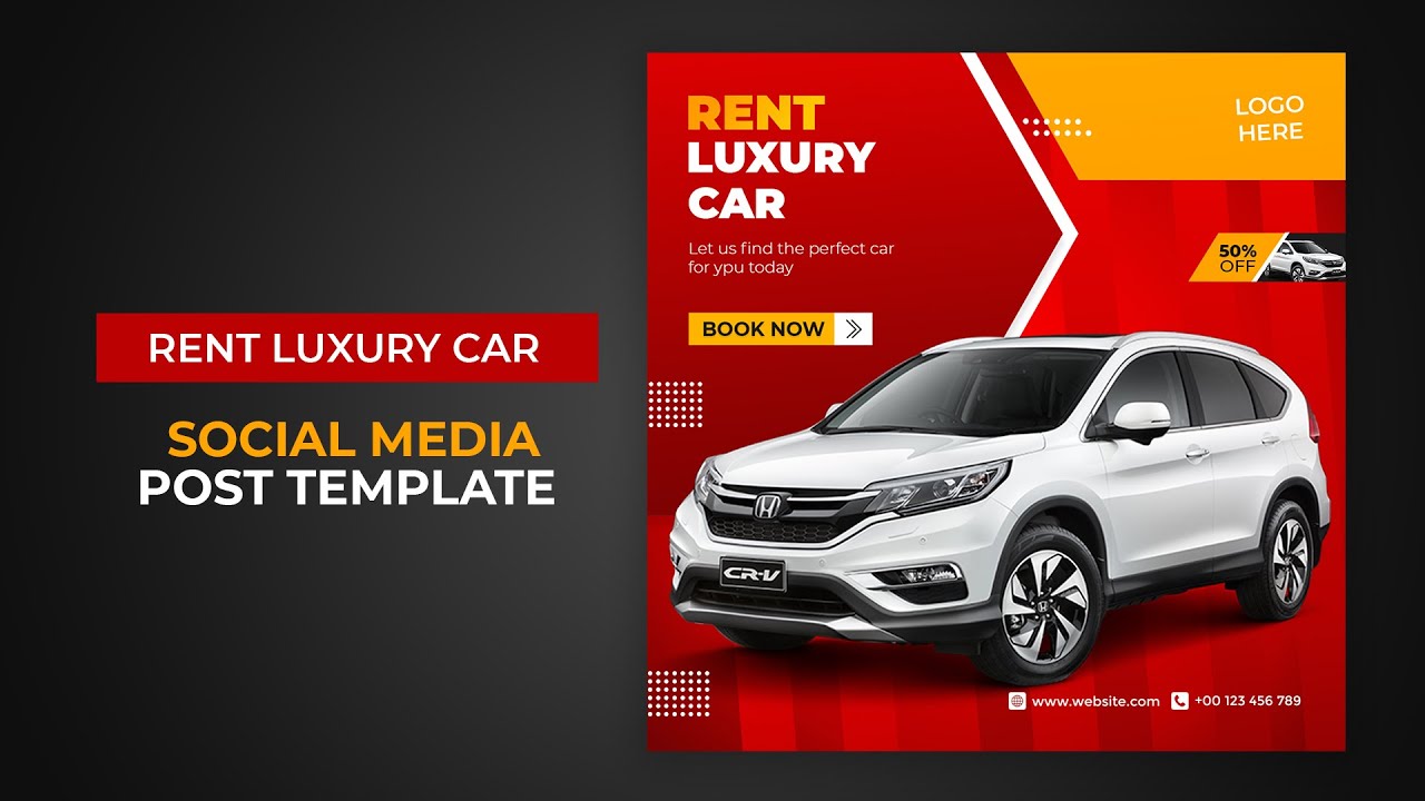 Car rental social media and instagram post template
