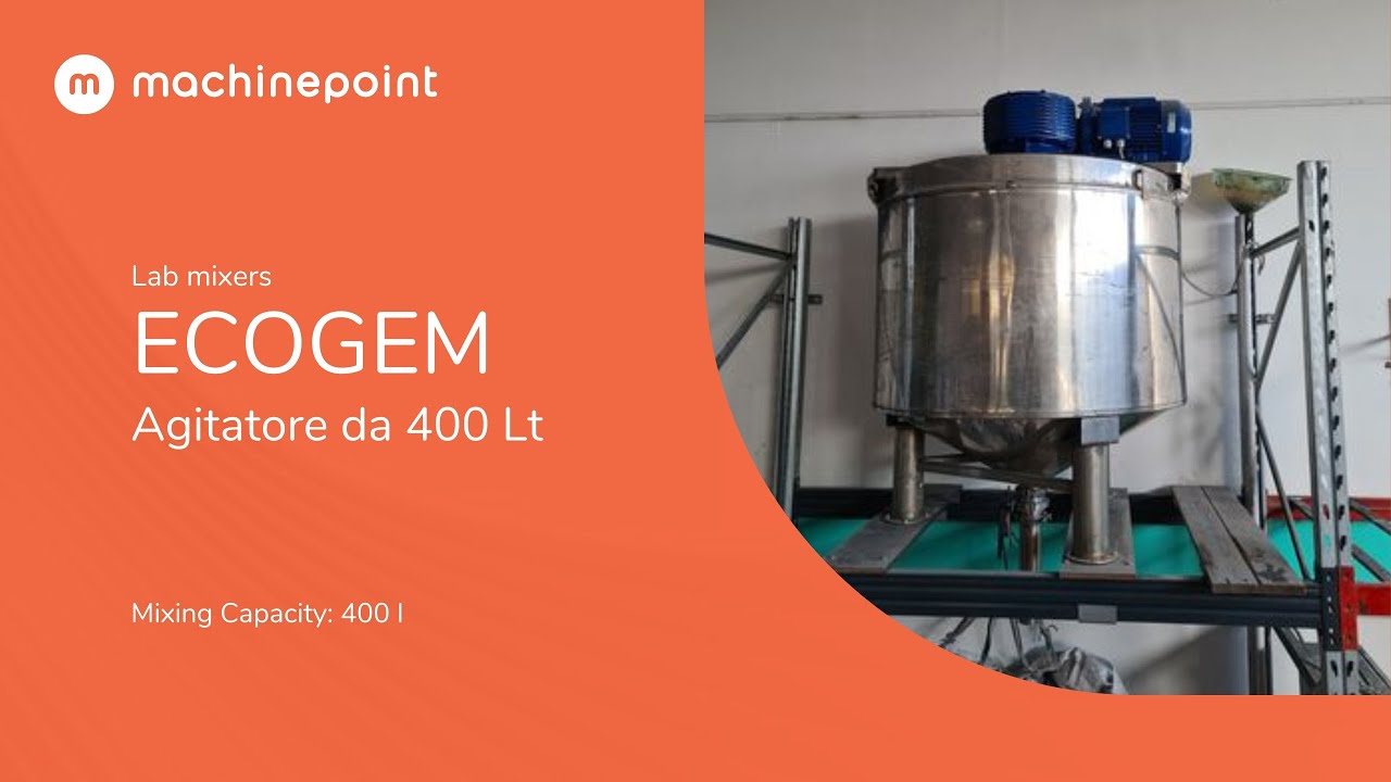 ECOGEM Agitatore da 400 Lt Lab mixers | ECOGEM Machines