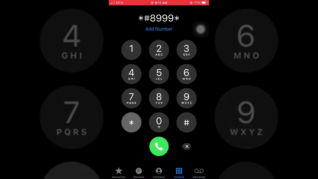 Show network information code for Samsung