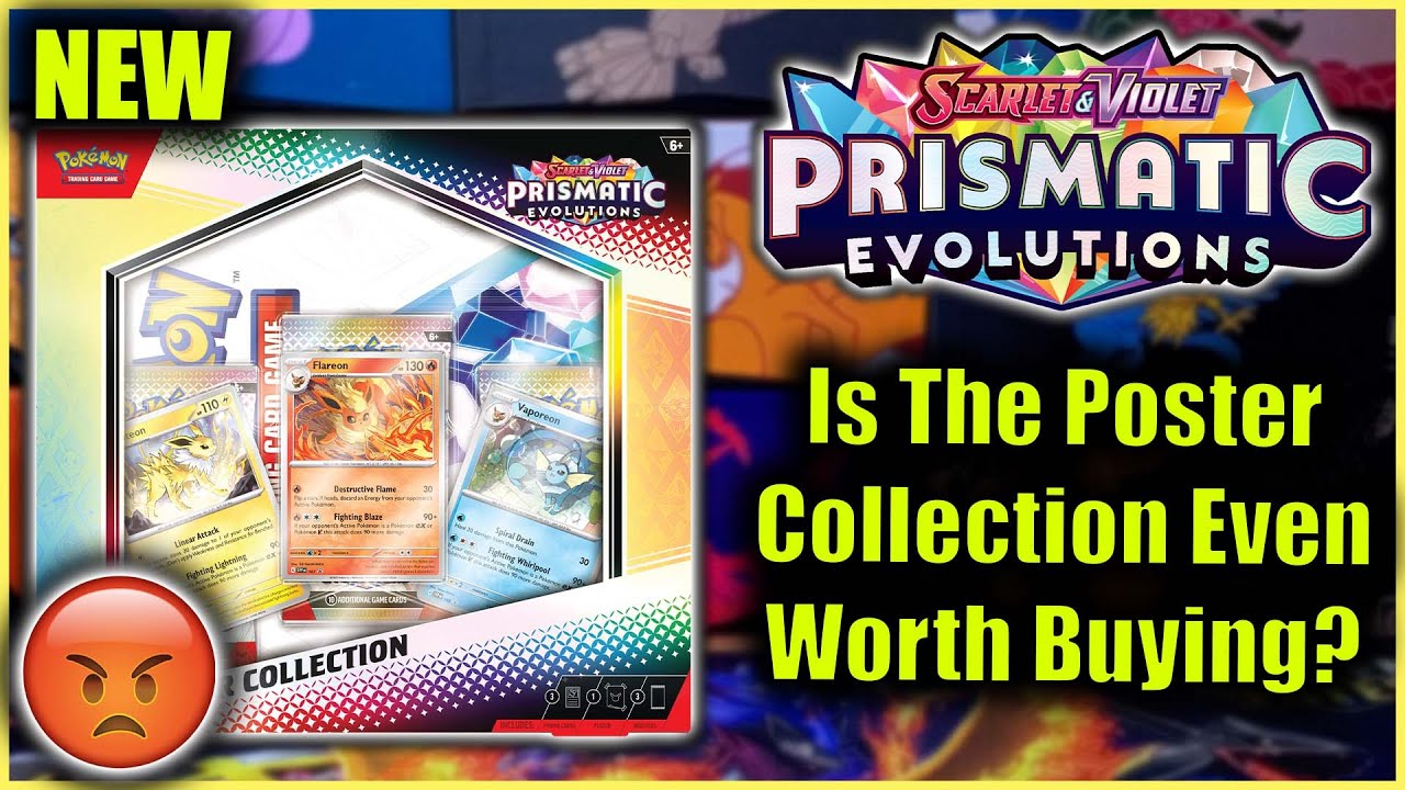 Opening Pokémon TCG Scarlet & Violet Prismatic Evolutions Poster Collection