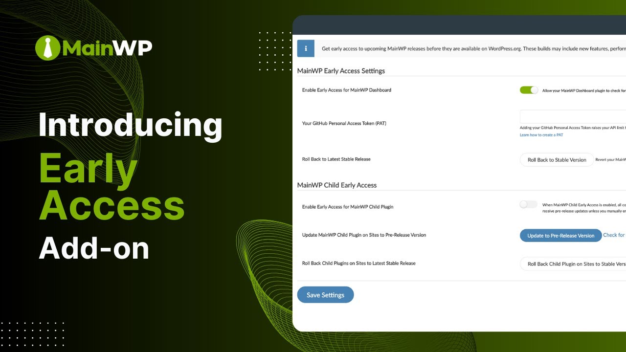 How to Use the Early Access Extension in MainWP - MainWP 101