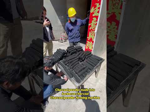 Barbecue charcoal briquettes making machine#bbqcharcoal#hookah#carbon#biochar#charcoalpowder#fyp