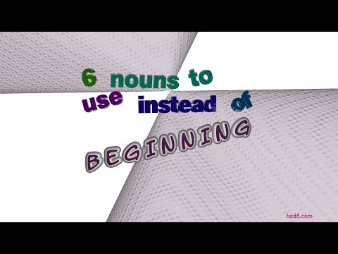 beginning - 7 nouns with the meaning of beginning (sentence examples)