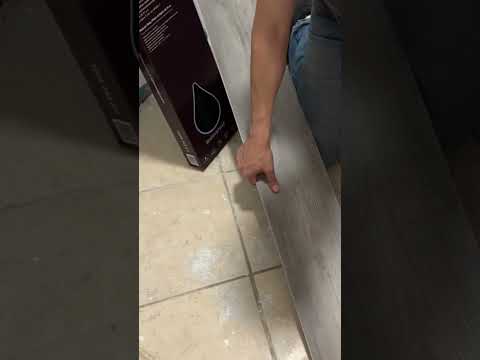 Vinyl Planks over Tile Floor #flooring