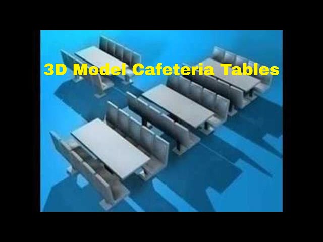 Cafeteria tables 3D Model - FlatPyramid