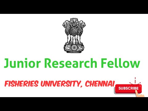 Junior Research Fellow job vacancy in Fisheries University Chennai