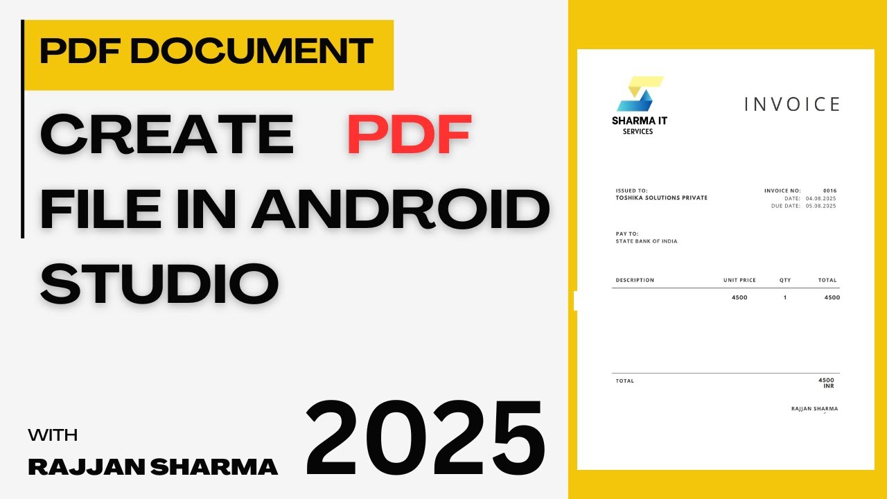 create pdf in android studio