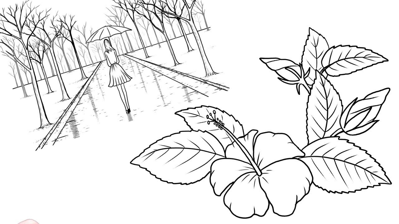 Desenhos para Imprimir Flores e Paisagens