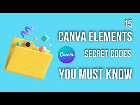 Canva Elements secret codes Part 15/100 Canva tutorial 2022| Lets Design