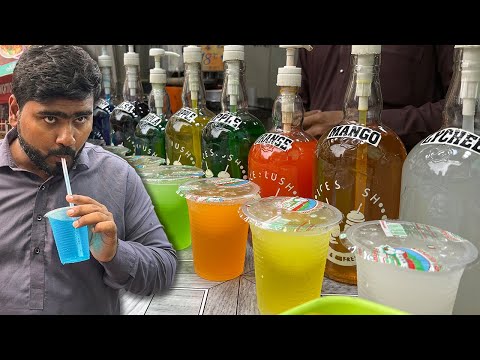 20+ Flavour Soda Juice! Most Hygienic Flavor Street Drink! Refreshing Soft Drink Street Food Karachi