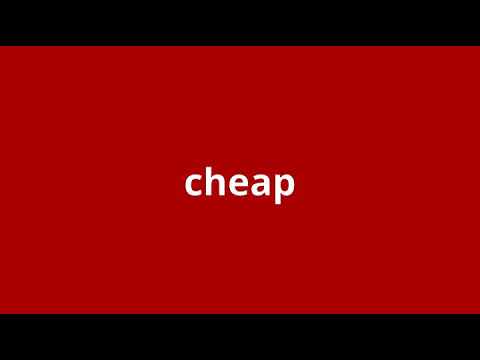 what is the meaning of cheap