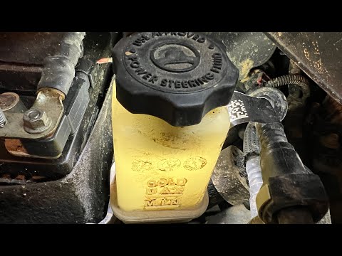 How to check the power steering fluid in a Jeep Wrangler 4XE