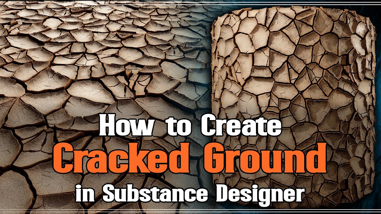 How to Create Cracked Ground Material in substance designer ( free tutorial )