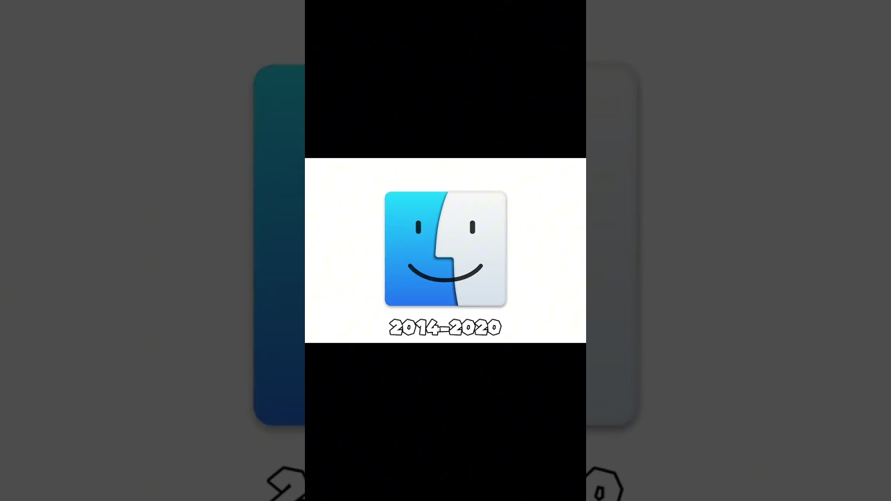 Apple MacOS Finder Logo Evolution Historical Logos #shorts #apple #mac #macos #pc #technology 