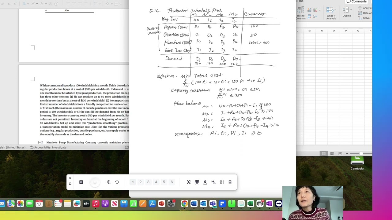 Solving a Multiple-Period Production Scheduling Problem with Excel Solver