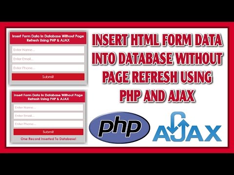 Learn Insert Form Data Into Database Without Page Refresh Using PHP And AJAX | PHP AJAX Form ...