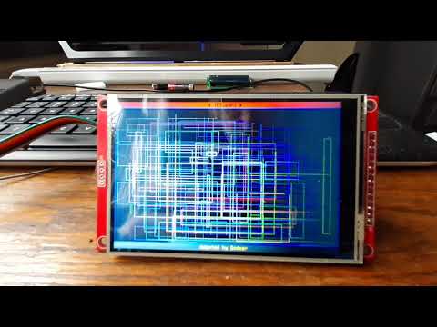 TFT_eSPI ESP32 wroom 32 dev kit 38 pin 4" SPI touch TFT ST7796 wow thats fast