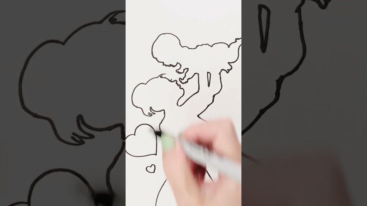 Creative Satisfying Art for Mother’s Day Gift Card #short #shorts #mothersdaydrawing #mothersday