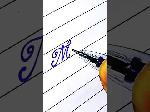 writing a name "Monika" in cursive📝 #shorts
