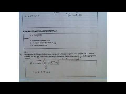 Gr 12 Finansies Les 2 Beleggings met lenings of annuiteite
