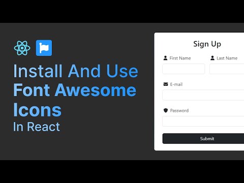 How to Install and Use FontAwesome Icons in React JS & add icons to your login form