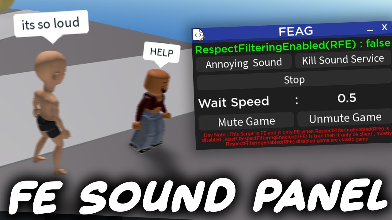 FE Sound Panel GUI/Script - ROBLOX EXPLOITING