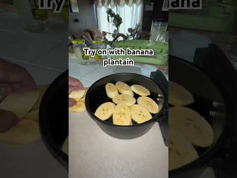 Unboxing mini air fry / try on w/ banana plantain / yum crispy