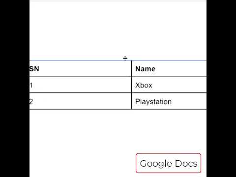 Google Docs Table Borders Size Change
