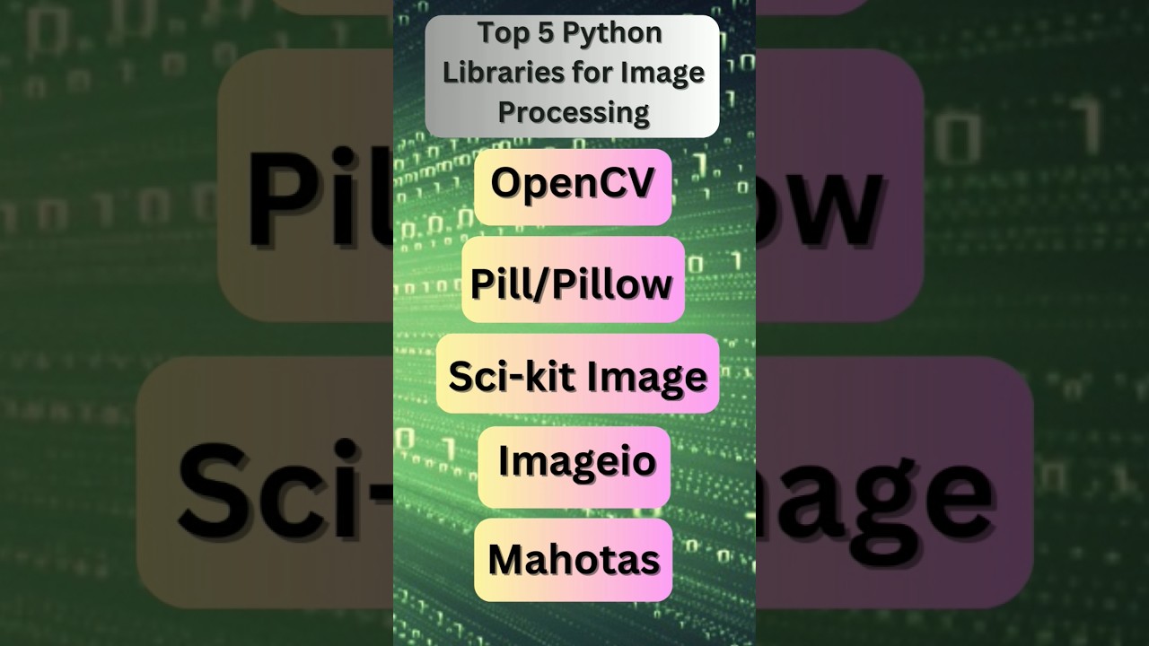 Top 5 Python Libraries for Image Processing - Enhance your Projects #shors