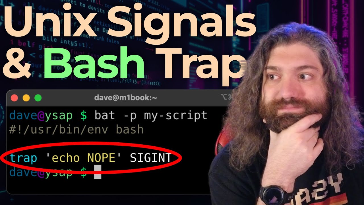 Trapping signals with `trap` in Bash! Responding to Unix signals. You Suck at Programming #064