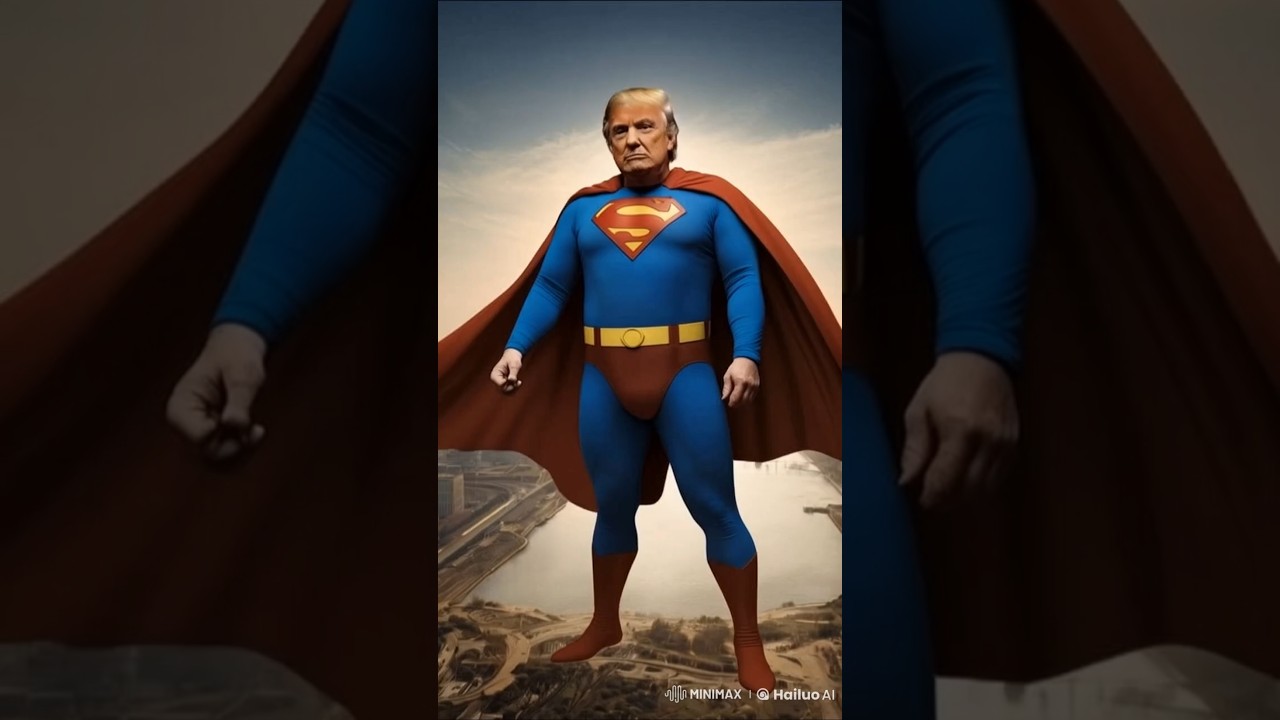 Donald Trump as Superman, he will save America