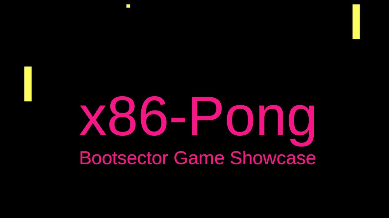 Bootsector Pong Clone Showcase