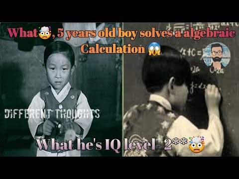 Kin Ung Yong History| IQ level 2**🤯| Algebra Calcus solves in 3 year's old😱| DTS 🤙