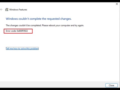 How to fix Microsoft Print to PDF error 0x800F0922 in Windows 11