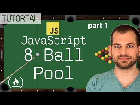 Learn JavaScript HTML5 GameDev Tutorial 8 Ball Pool Game part 1 - Mind Luster