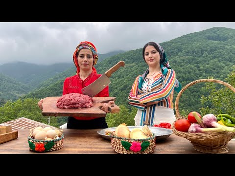 Potato & Mince Meat Turned to Meatballs in Village ♧ IRAN Rural Life in Mountain