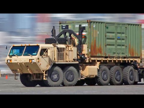 U.S. Army Palletized Load System Trucks - Military Truck Time Lapse