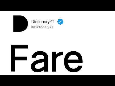 Fare Meaning in English
