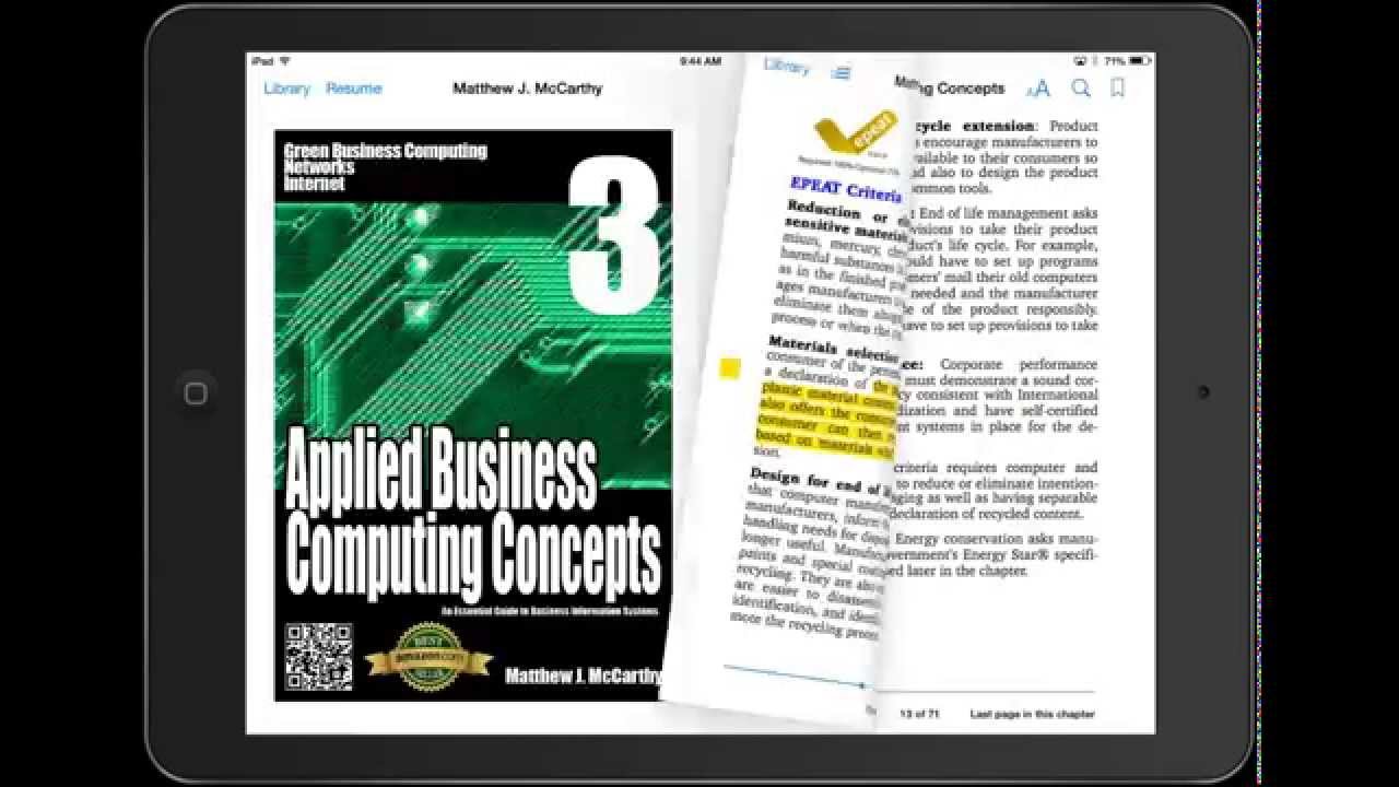 Applied Business Computing Concepts eBooks