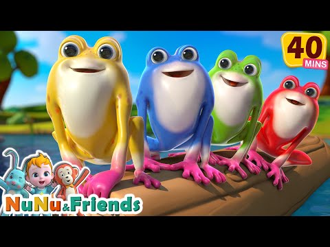 ๐ธ ๐ธ Five Speckled Frogs ๐ธ ๐ธ + More Counting Rhymes | 30 Mins Kids Songs | NuNu TV Animal Time
